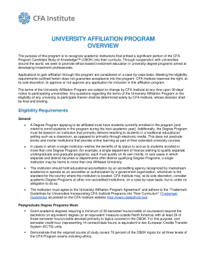 Fillable Online UNIVERSITY AFFILIATION PROGRAM Fax Email Print - pdfFiller
