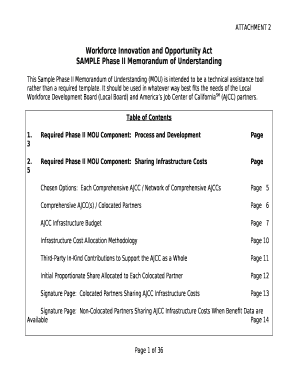 SAMPLE Phase II Memorandum of Understanding template Doc Template | pdfFiller