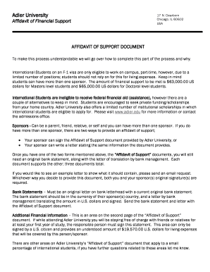 Fillable Online AFFIDAVIT OF SUPPORT DOCUMENT Fax Email Print - pdfFiller