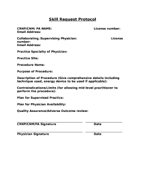 Skill Request Protocol Doc Template | pdfFiller