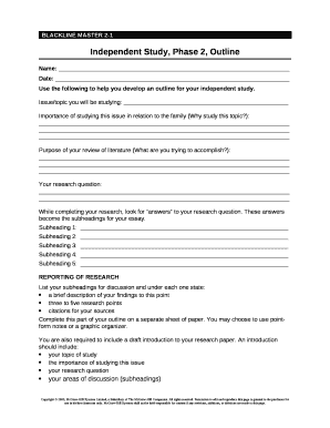 BLACKLINE MASTER 2-1 Doc Template | pdfFiller