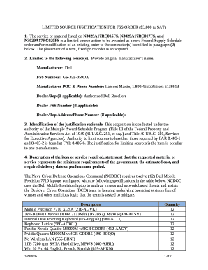 LIMITED SOURCE JUSTIFICATION FOR FSS ORDER ($3,000 to SAT) template Doc ...