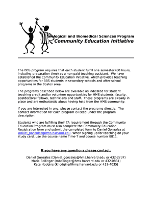 Biological and Biomedical Sciences Program template Doc Template ...