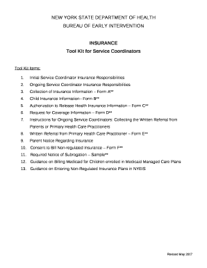 Ongoing Service Coordinator Insurance Responsibilities template Doc ...