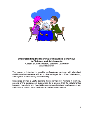 Fillable Online Understanding the Meaning of Disturbed Behaviour Fax ...