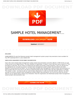 Fillable Online BOOKS ABOUT SAMPLE HOTEL MANAGEMENT SYSTEM PROJECT ...