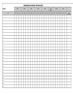 Fillable Online SONM BOWLING AVERAGE TRACKING SHEET Fax Email Print ...