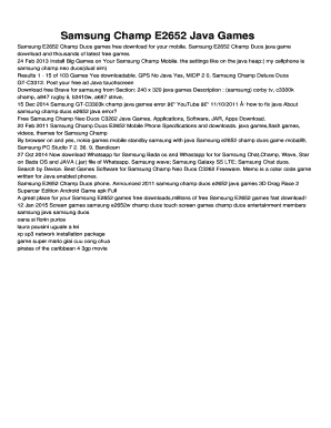 Java Games For Samsung - Fill Online, Printable, Fillable, Blank ...