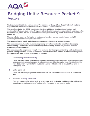 Bridging Units: Resource Pocket 9 template - allaboutmaths aqa org Doc ...