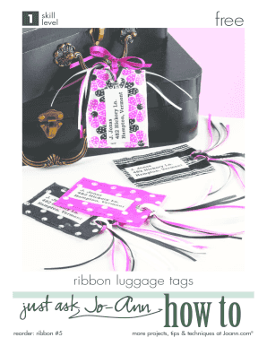 Fillable Online ribbon luggage tags Fax Email Print - pdfFiller