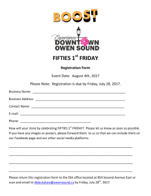 Fillable Online FIFTIES 1st FRIDAY Fax Email Print - pdfFiller