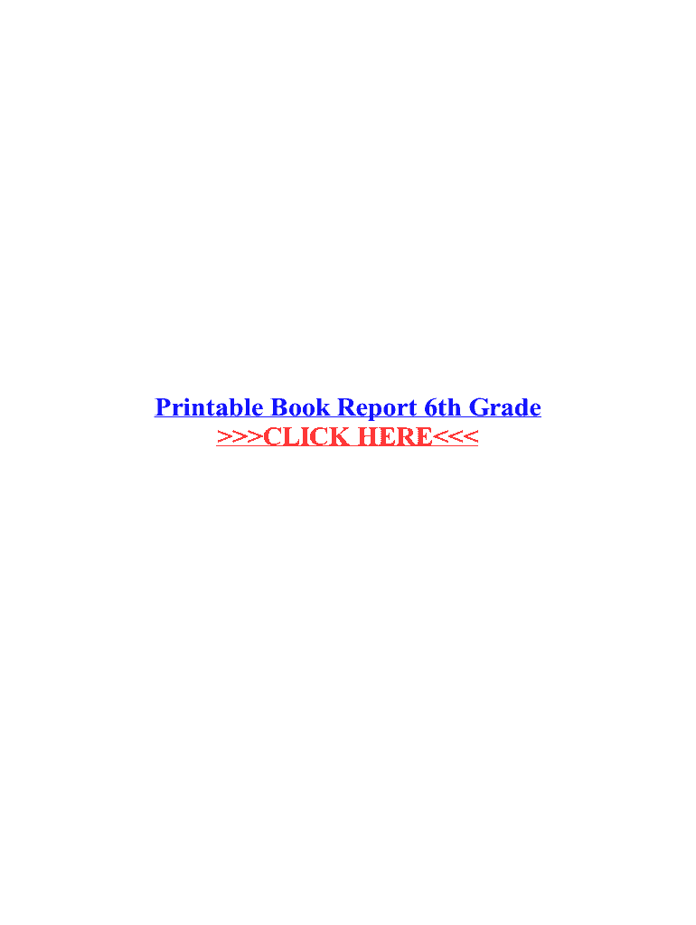 Fillable Online Printable Book Report 6th Grade Fax Email Print - pdfFiller