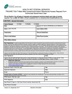 Fillable Online TRICARE T2017 West Web Content/Information Warehouse ...