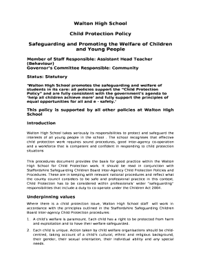 Safeguarding and Promoting the Welfare of Children and Young People Doc ...