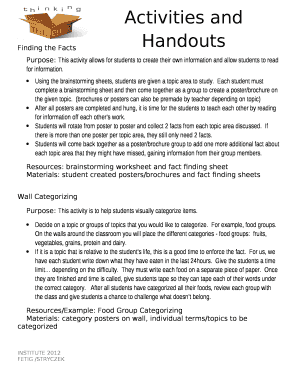 Finding the Facts template Doc Template | pdfFiller