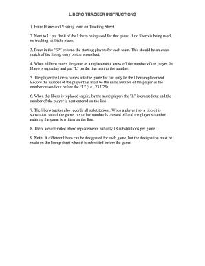 Fillable Online LIBERO TRACKER INSTRUCTIONS Fax Email Print - pdfFiller