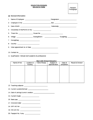 Employee ID No: Sex: template Doc Template | pdfFiller