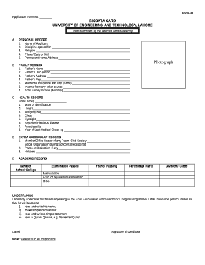 BIODATA CARD Doc Template | pdfFiller