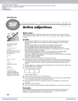 Fillable Online 978-0-521-52033-1 - Primary Vocabulary Box: Word Games ...