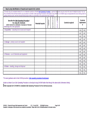 Chemical Process Risk Assessment AND CONTROL template Doc Template ...