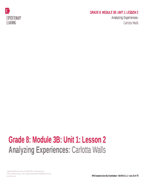 Grade 8: Module 3B: Unit 1: Lesson 2 template Doc Template | pdfFiller