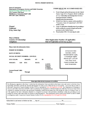 PISTOL PERMIT RENEWAL Doc Template | pdfFiller