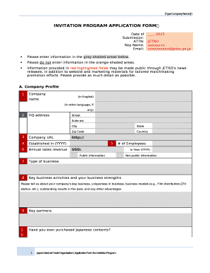 INVITATION PROGRAM APPLICATION Doc Template | pdfFiller