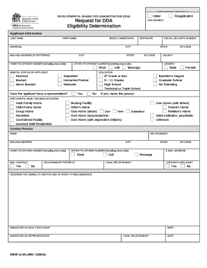 Request for DDA Doc Template | pdfFiller