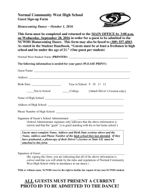 Fillable Online Guest Sign-up Form Fax Email Print - pdfFiller