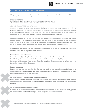 Fillable Online APPLICATION DOCUMENTS EXPLAINED Fax Email Print - pdfFiller