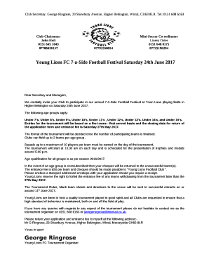 Club Secretary: Doc Template | pdfFiller