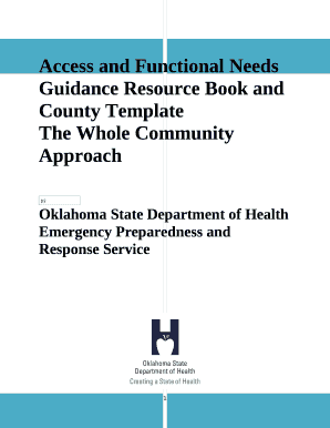 Access and Functional Needs Guidance Resource Book and County Template ...