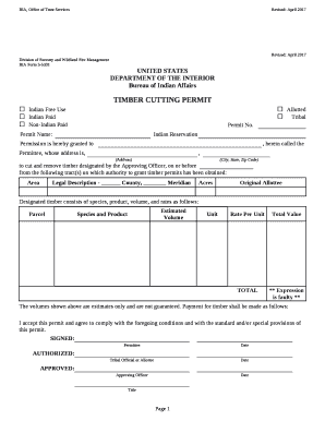 TIMBER CUTTING PERMIT Doc Template | pdfFiller
