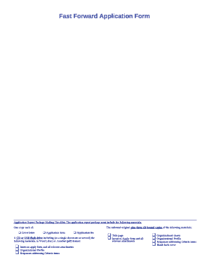 Fast Forward Application Doc Template | pdfFiller