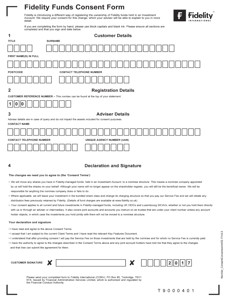 Fillable Online Fidelity Funds Consent Form Fax Email Print - pdfFiller
