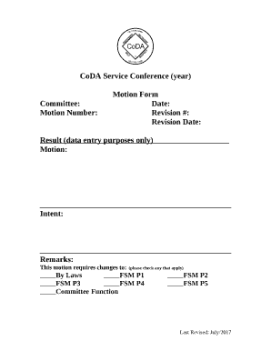 CoDA Service Conference (year) template Doc Template | pdfFiller