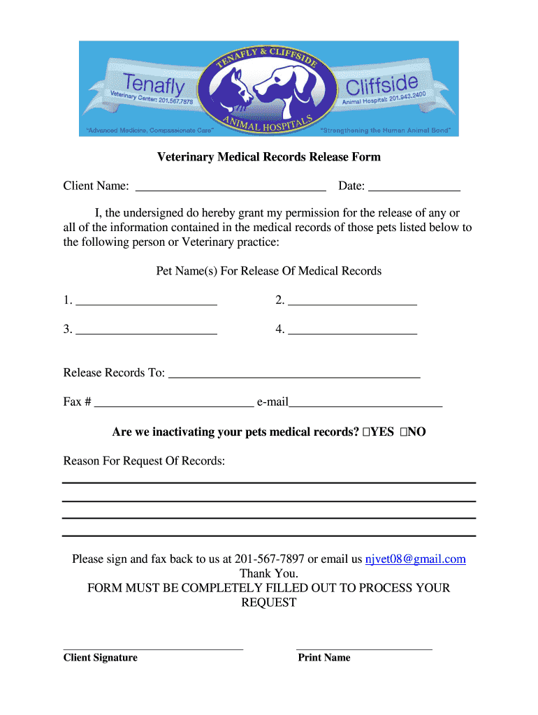 Fillable Online I, the undersigned do hereby grant my permission for the release of any or Fax ...