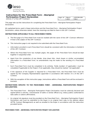 This page sets out the instructions for completing the Prescribed ...