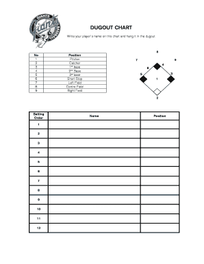 Fillable Online DUGOUT CHART Fax Email Print - pdfFiller