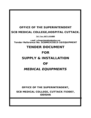 SCB MEDICAL COLLEGE,HOSPITAL CUTTACK Doc Template | pdfFiller