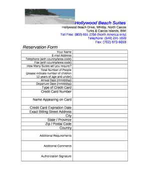 Hollywood Beach Suites template Doc Template | pdfFiller