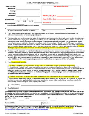 CONTRACTORS STATEMENT OF COMPLIANCE Doc Template | pdfFiller