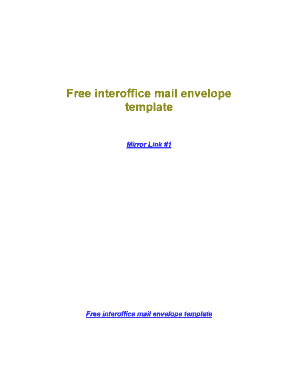Fillable Online Free interoffice mail envelope template Fax Email Print ...