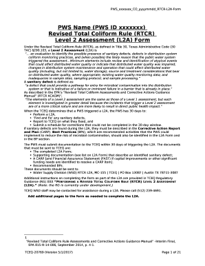 PWS Name (PWS ID xxxxxxx) Doc Template | pdfFiller