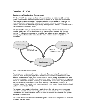 Overview of TPC-E Doc Template | pdfFiller