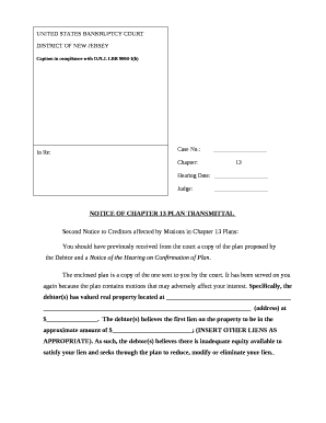 Chapter:13 Doc Template | pdfFiller