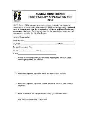 HOST FACILITY APPLICATION FOR Doc Template | pdfFiller