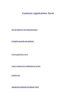 Cookout application Doc Template | pdfFiller
