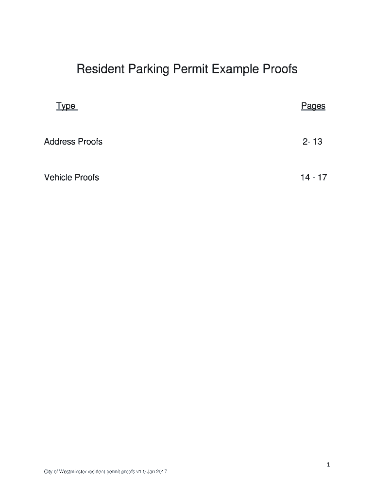 Fillable Online Resident Parking Permit Example Proofs Fax Email Print ...