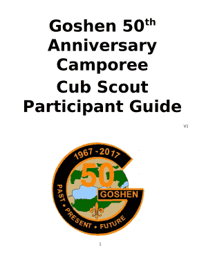 Goshen Scout Reservation Doc Template | pdfFiller